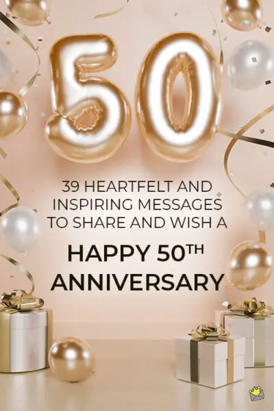 Happy 50th Anniversary Messages for their Golden Jubilee